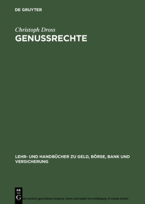 Genussrechte von Christoph Dross | ISBN 978-3-486-79094-8 | E-Book ...